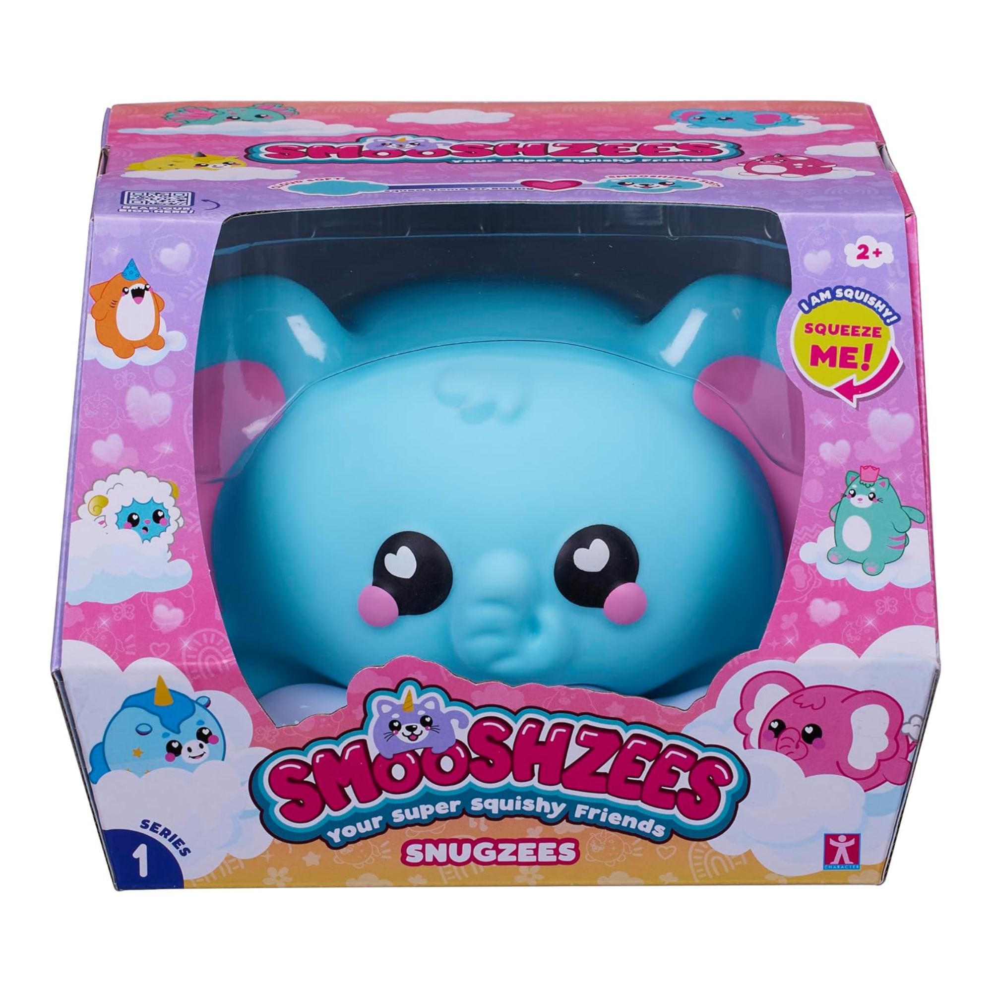 Smooshzees Snugzees, Luna, Blue Elephant, Collectable Characters, Supe ...