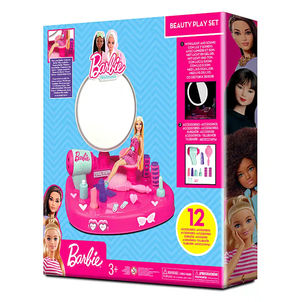 Barbie Dresser Playset with Lights and Sounds 12 Accessories for Doll ...