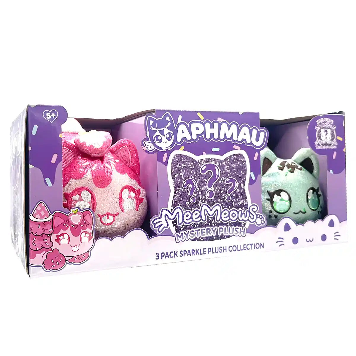 Aphmau MeeMeow Plush 3 Pack, Sparkle Ice Cream Collection, 6 Inch Coll ...