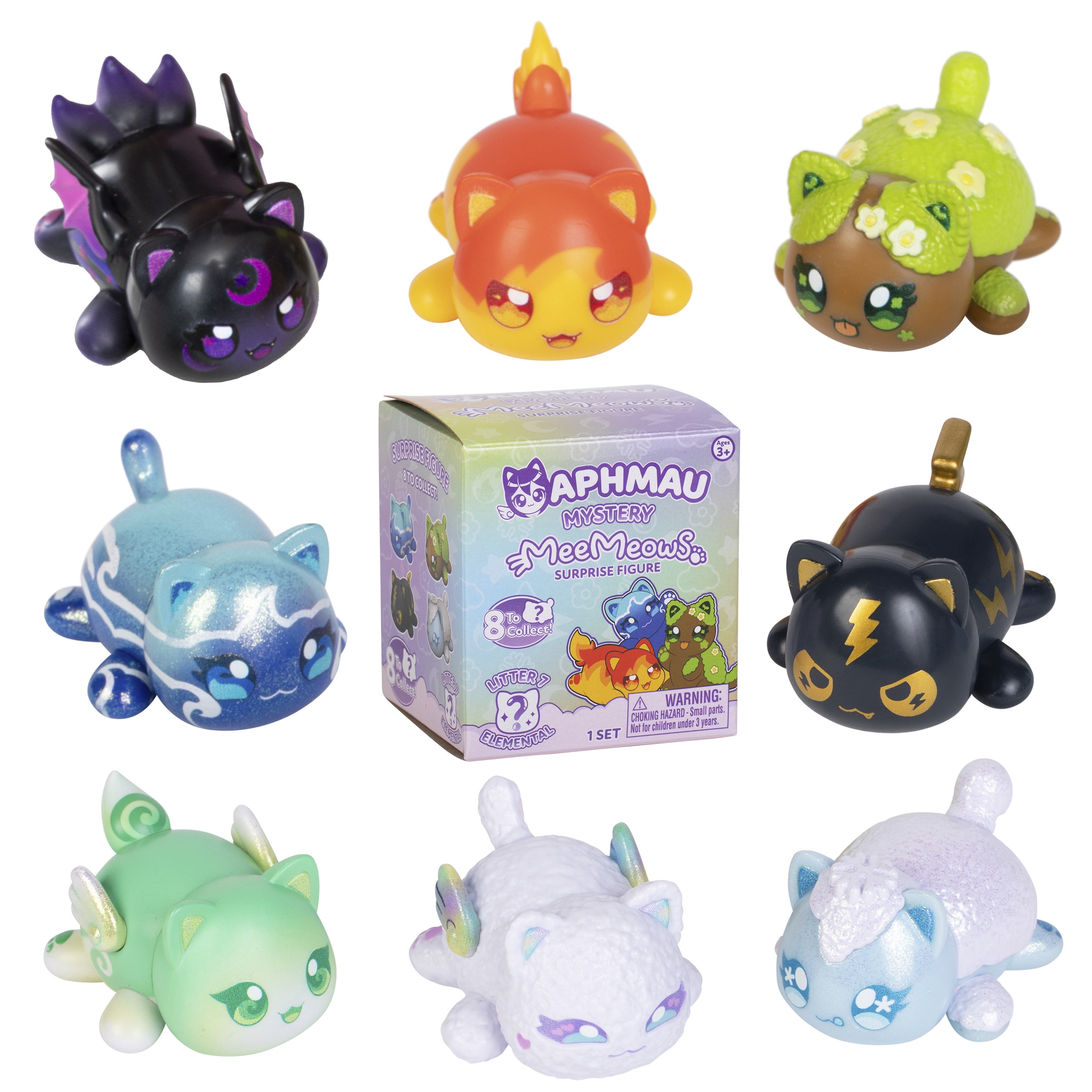 Aphmau MeeMeow Mystery Figures Series 7 Elemental Collection, Official ...