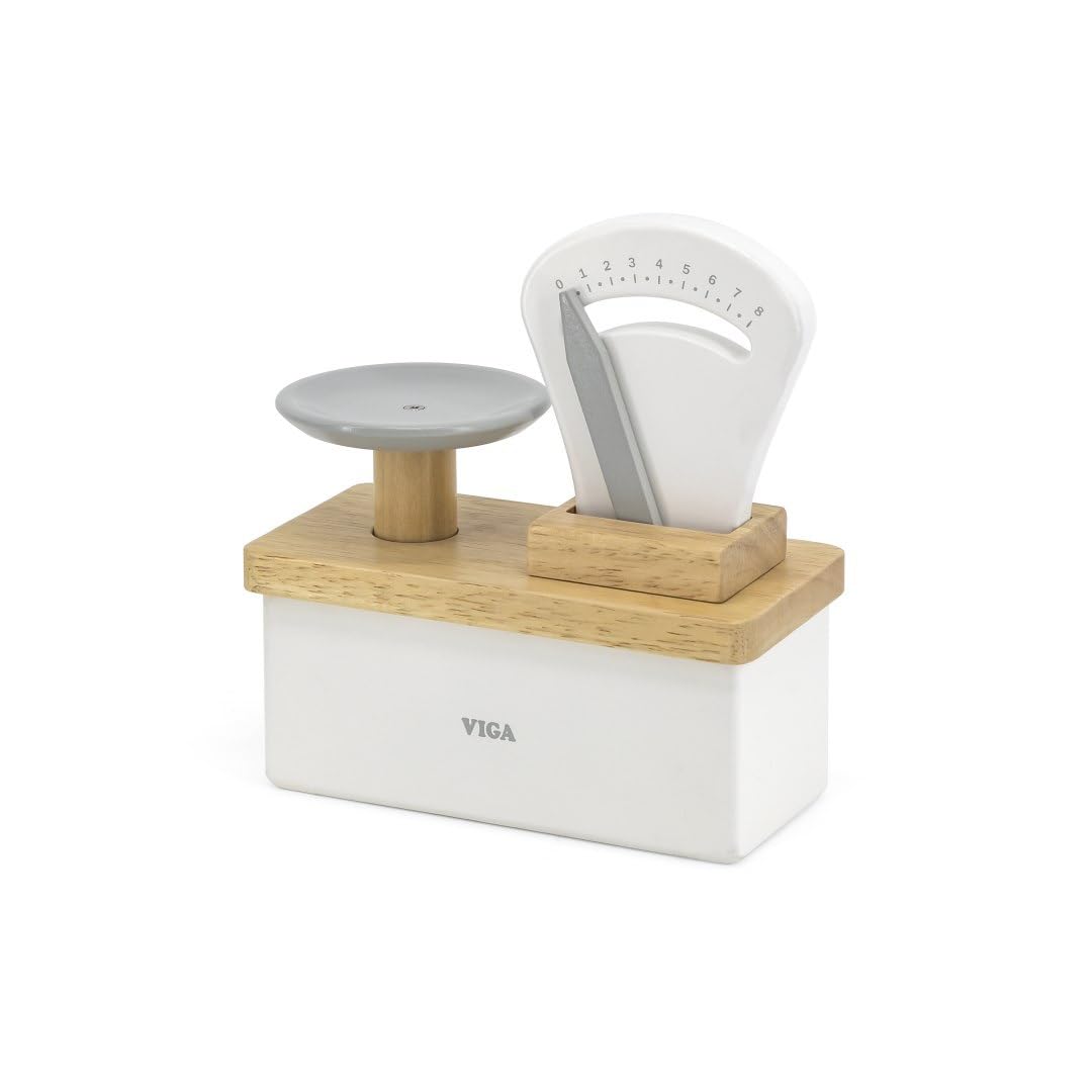 VIGA Wooden Weighing Scale, Educational Toy for Kids, Eye-Hand Coordin ...