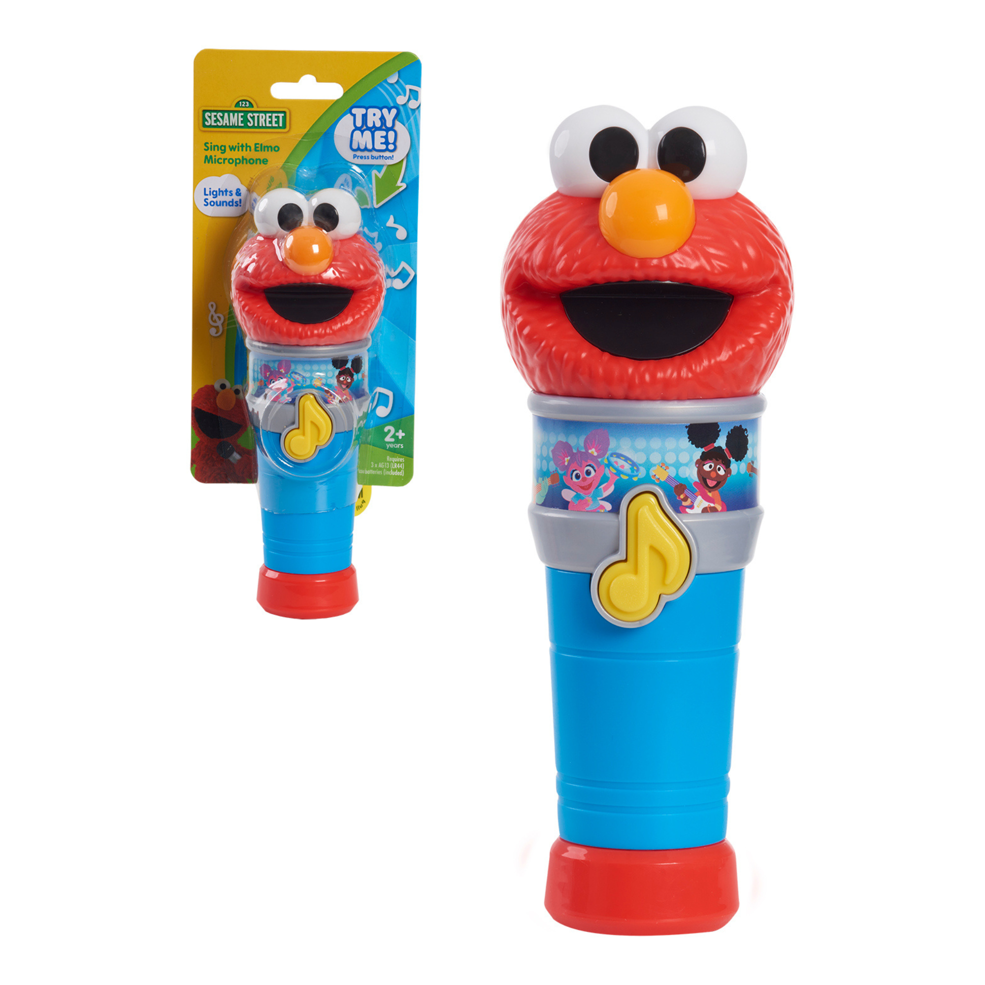 Sesame Street Sing With Elmo Microphone, Handheld Light-Up Musical Int ...