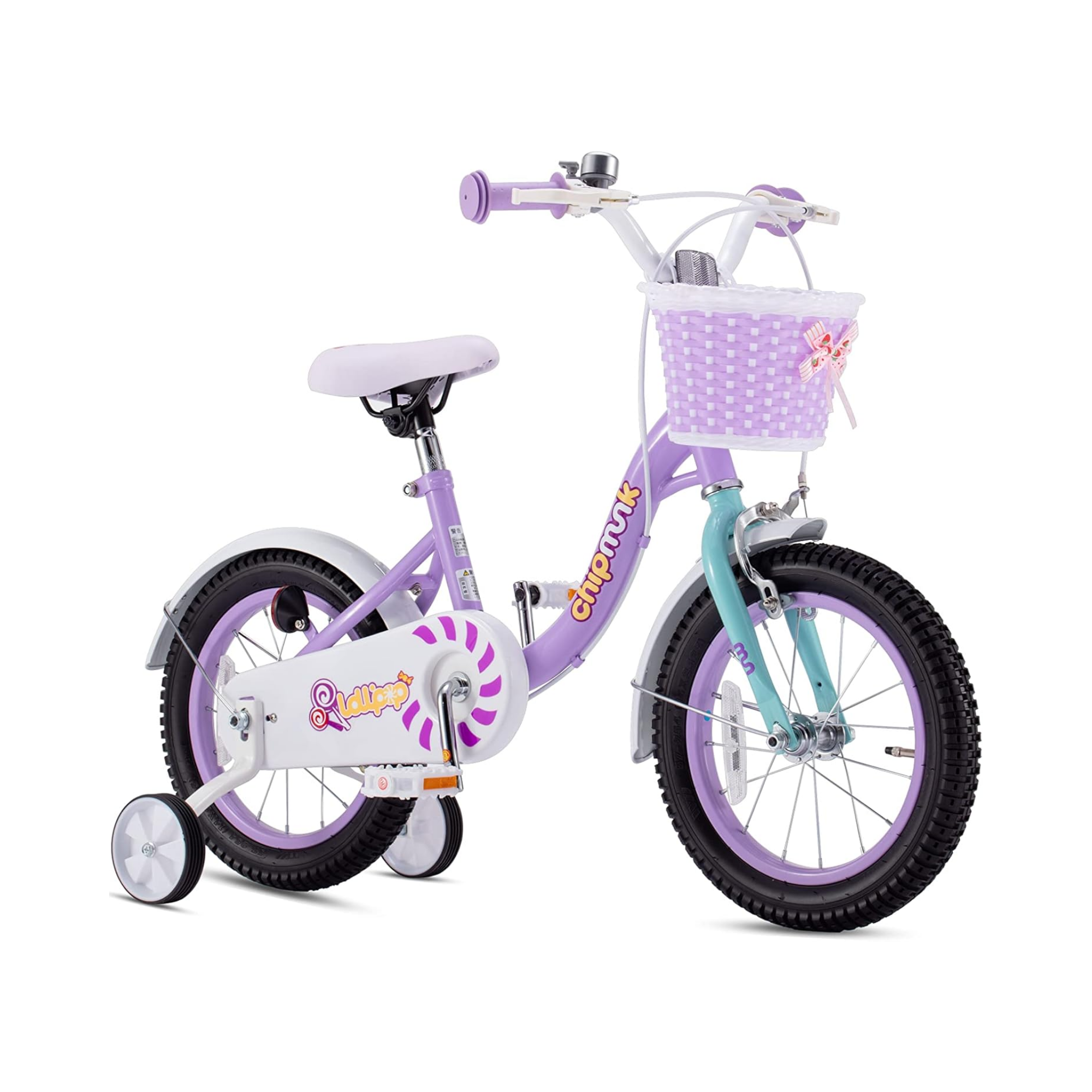 Chipmunk MM 12 Inch Bicycle with Lightweight Steel Frame, Basket, Adju ...