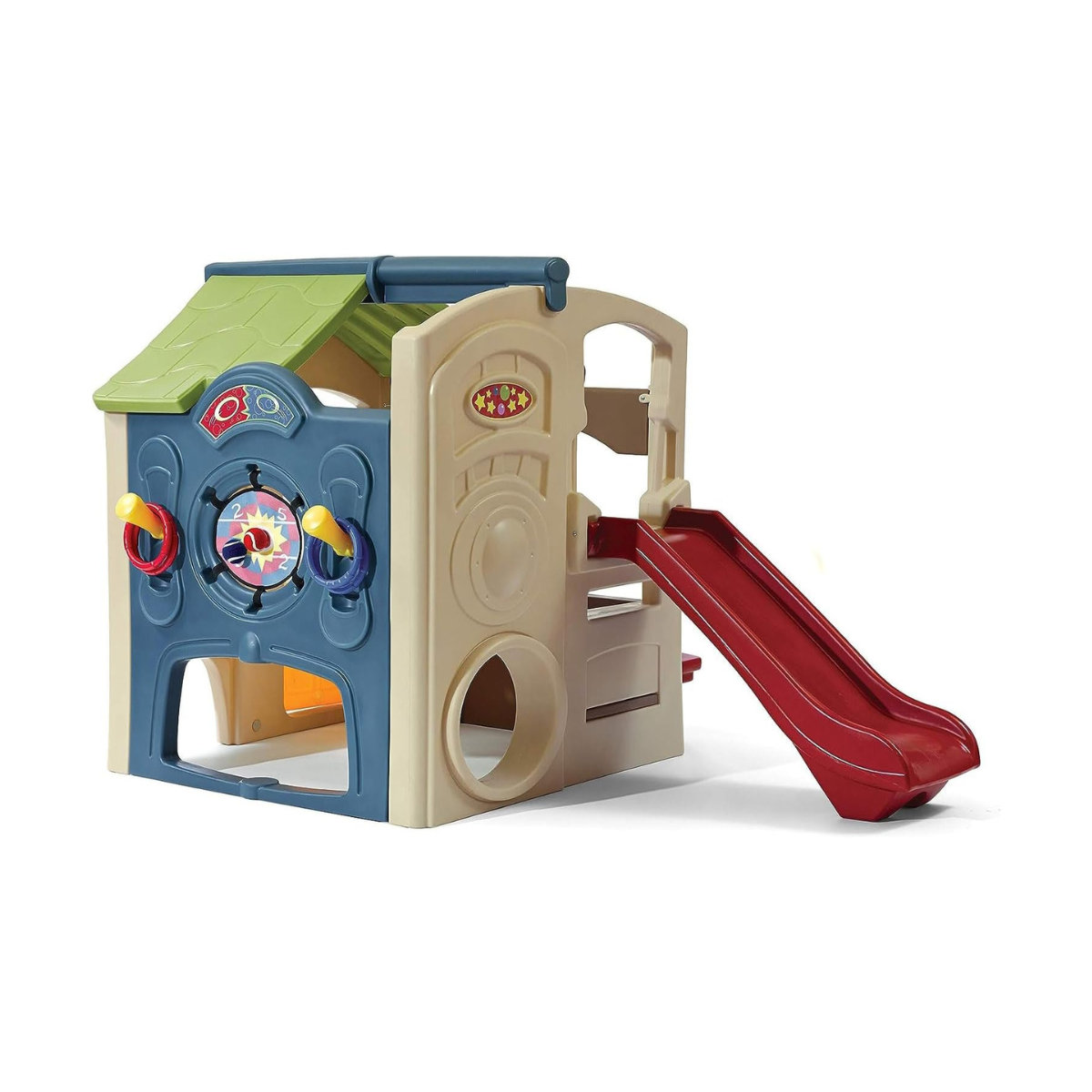 Step2 Neighborhood Fun Center 851000, Kids Outdoor Playhouse with Slid ...