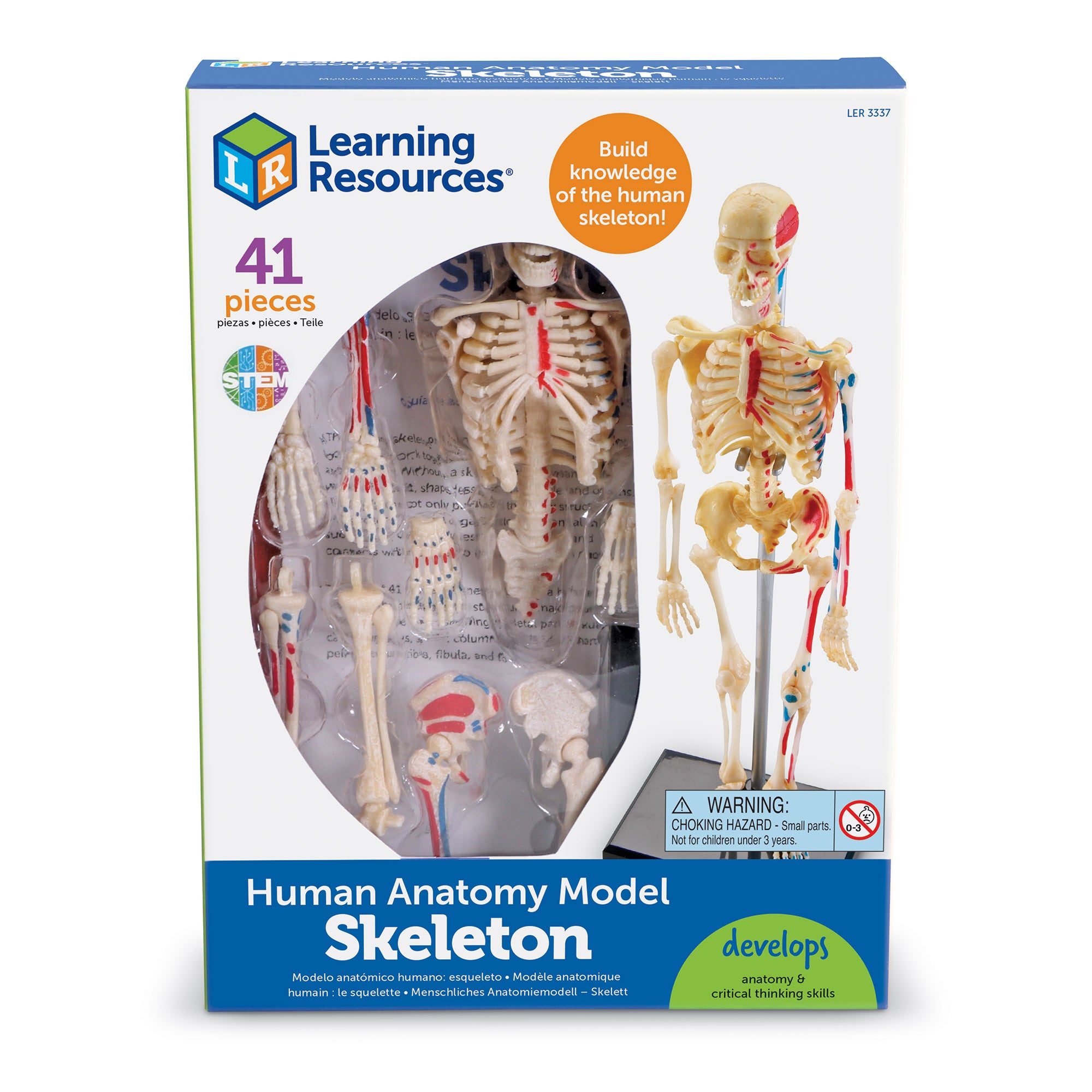 Learning Resources Skeleton Anatomy Model, 41-Piece Human Skeleton Dis ...