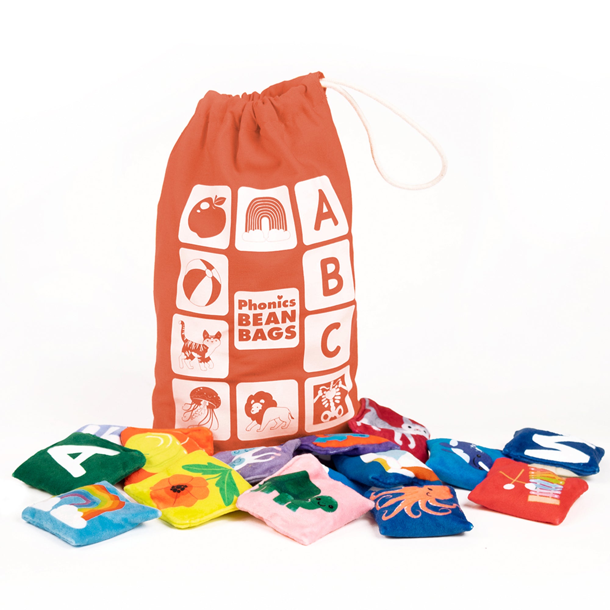 Learning Resources Phonics Bean Bags, 34-Piece Tactile Literacy Set wi ...