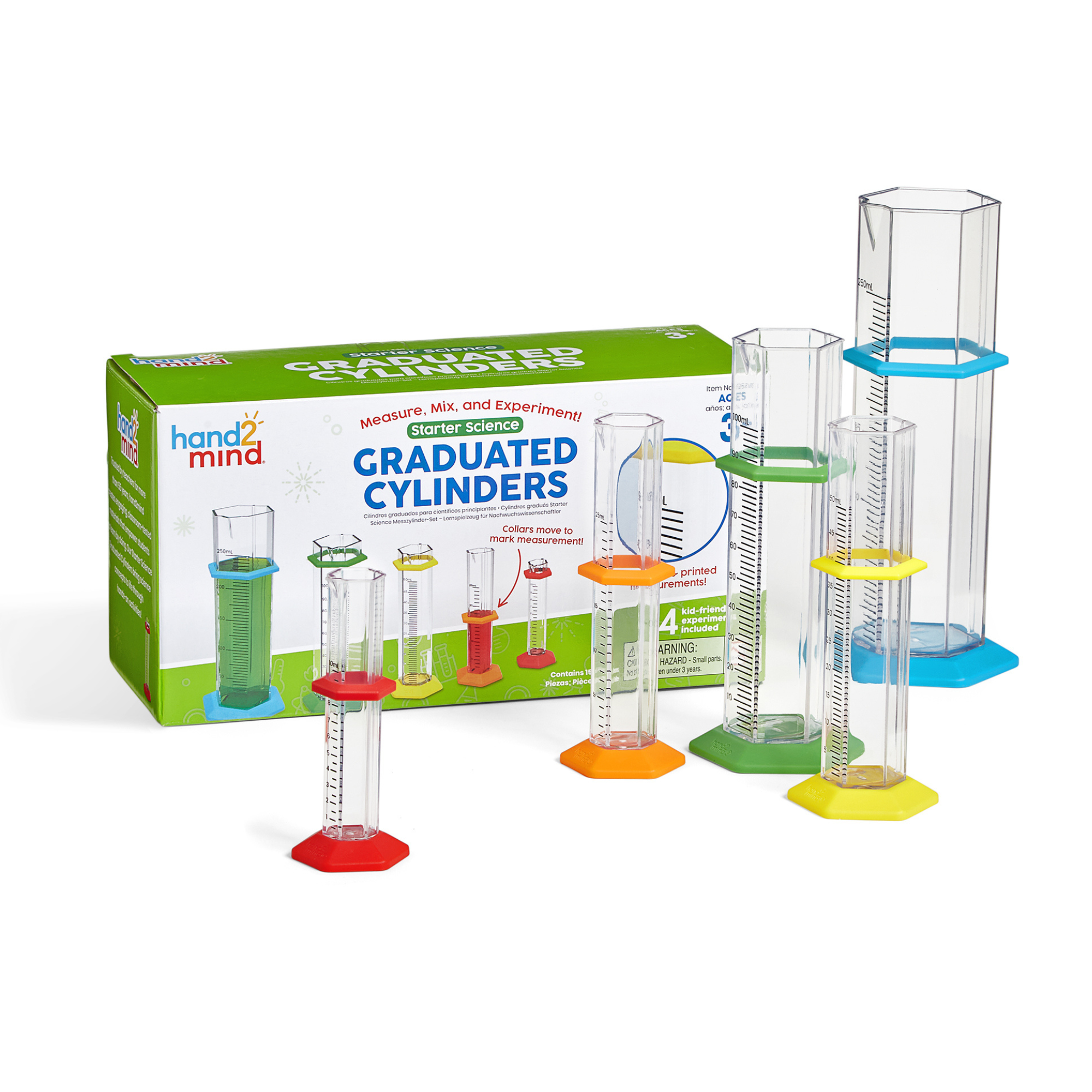 Learning Resources Starter Science Graduated Cylinder Set, 15-Piece Me ...